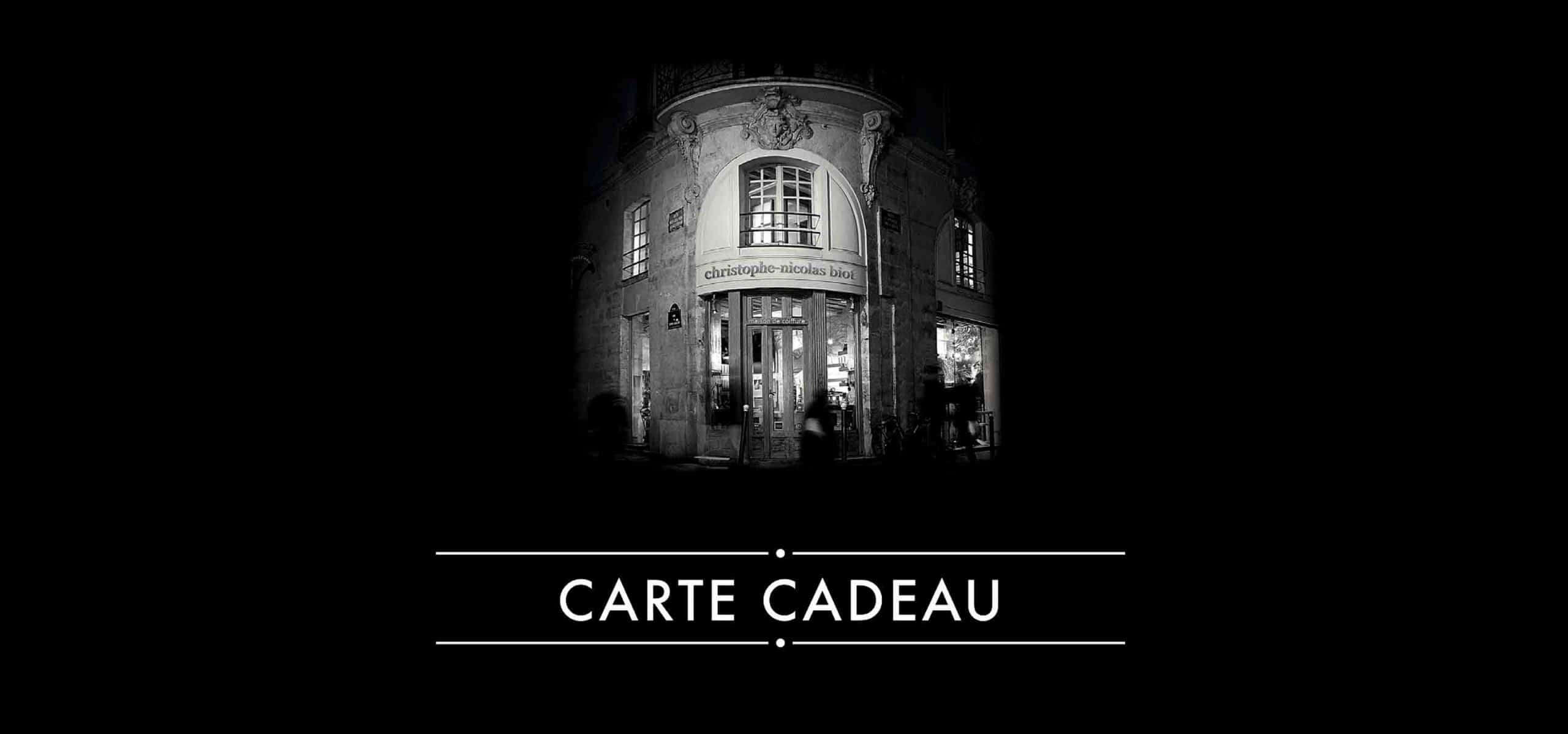 CARTE CADEAU - Christophe Nicolas Biot Paris
